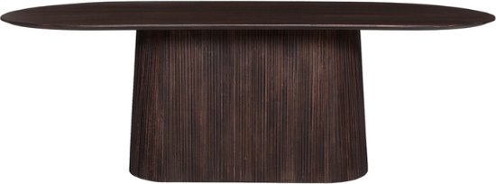 Miguel Ovale Eettafel 230cm Donkerbruin | Massief Mango Hout Structuur ...