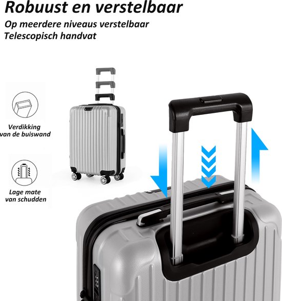 TAN.TOMI Kofferset - 3 Delig - 41L Handbagage + 65L +95L Ruimbagage ...