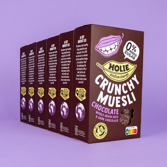 Holie Crunchy Muesli Chocolate 400g x6 | bol