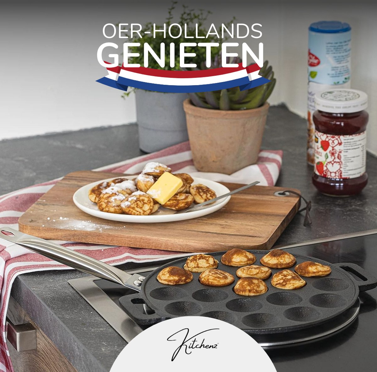 Kitchenz® Poffertjespan - Poffertjesmaker - Dutch Pancake Maker ...