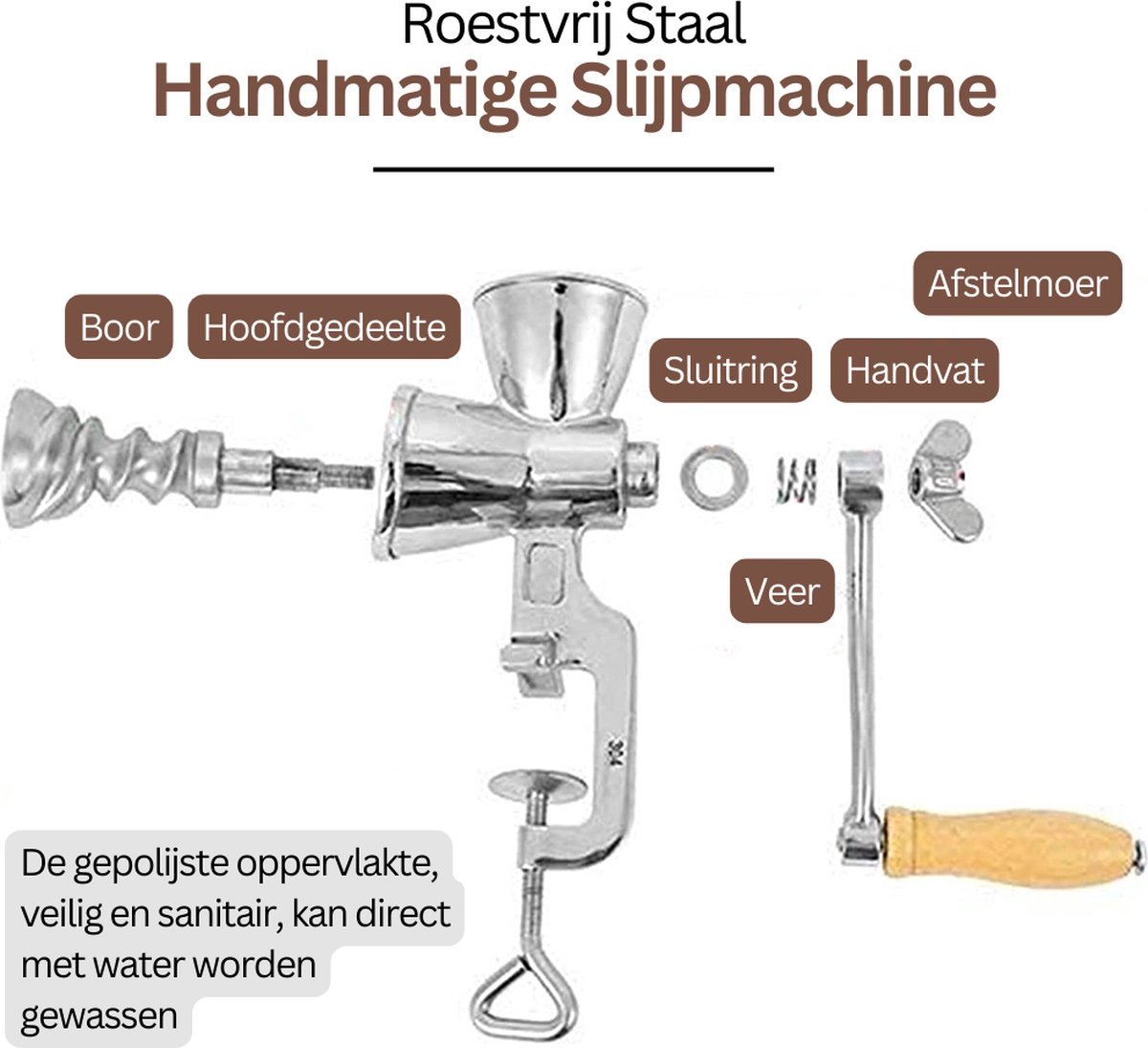 Moulin à café Velox - Moulin à grains - Avec pince de table - Moulin à ...