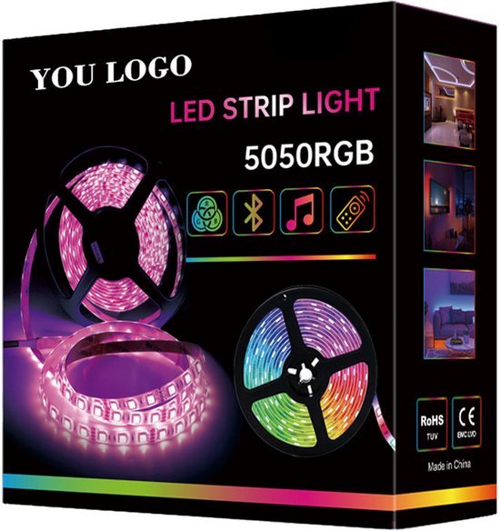 Smart Led strip 10 Meter (2x5) Wifi - SMD 5050 RGB LED 16 Miljoen ...
