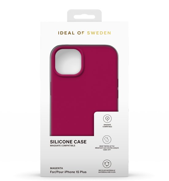 iDeal of Sweden Silicone Case MagSafe iPhone 15 Plus Magenta | bol