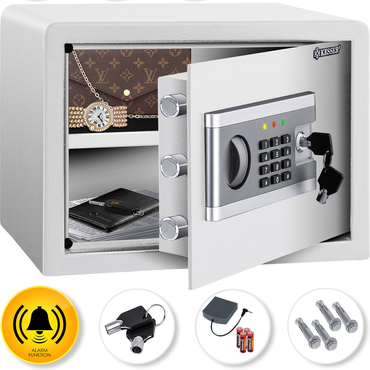 KESSER® Elektronische Kluis met cijferslot 35 x 25 x 25 cm - Digitale ...