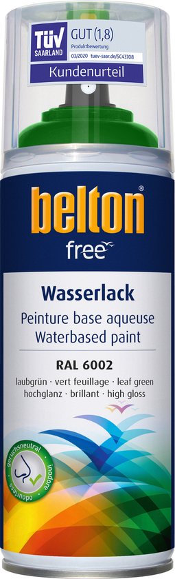 Spuitbus Belton Free Ral 6002 Laubgruen (waterbasis) 400 ml | bol