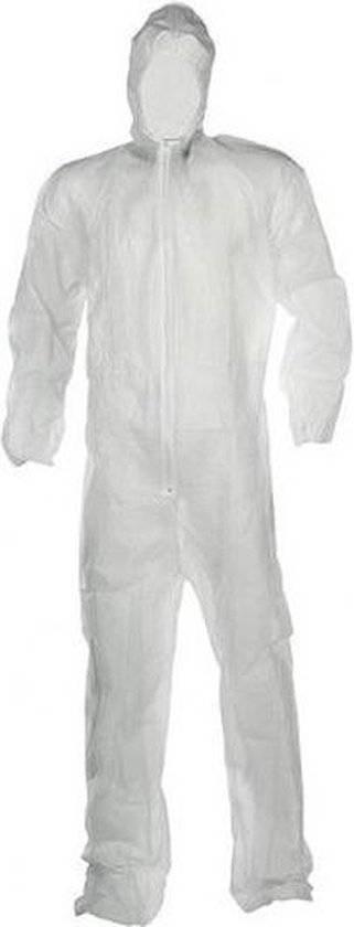 Witte wegwerp bescherm overall Maat XXL - Klus overalls | bol