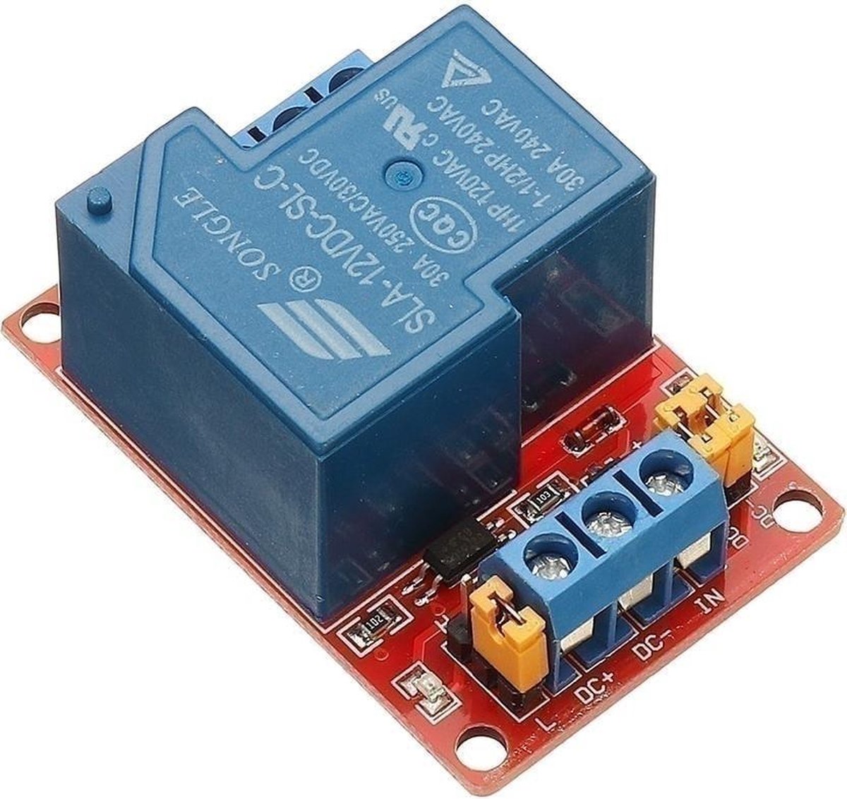BESTEP 1 Kanaal 12 V Relaismodule 30A Met Optocoupler Isolatie Ondersteuning Hoog en... | bol.com