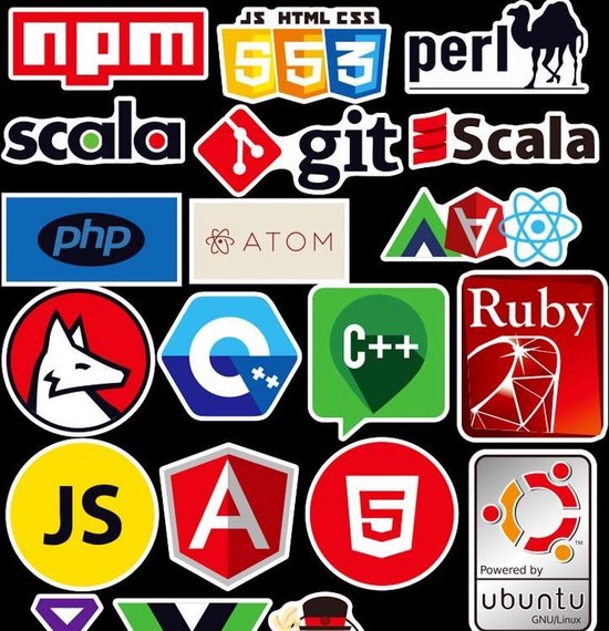 72 coole laptop stickers ICT developer Java C++ Php | bol.com