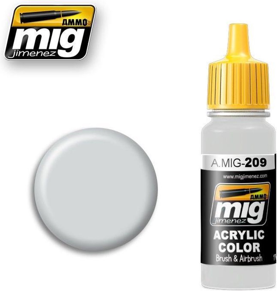 AMMO MIG 0209 FS 36495 Light Grey - Acryl Verf flesje | bol.com