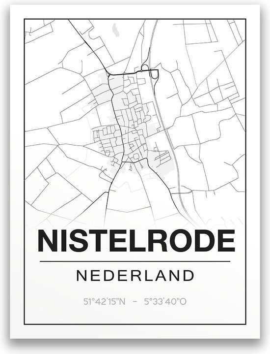 Poster/plattegrond NISTELRODE - A4 | bol