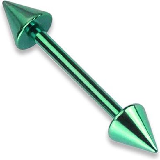 Tongpiercing punt groen | bol.com