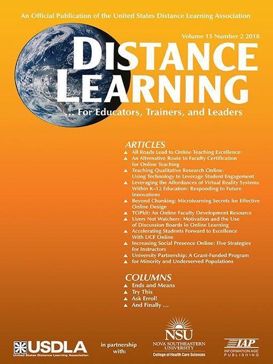 Distance Learning Journal 2 - Distance Learning (ebook) | 9781641134217 ...