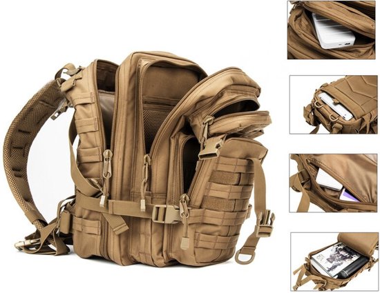 Arvona Militaire Rugzak - Rugtas - Wandelrugzak - Waterdichte Rugzak ...