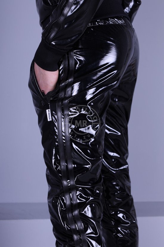 Full Black PVC Tracksuit Pants - Men - Size: 5XL / Black | bol.com