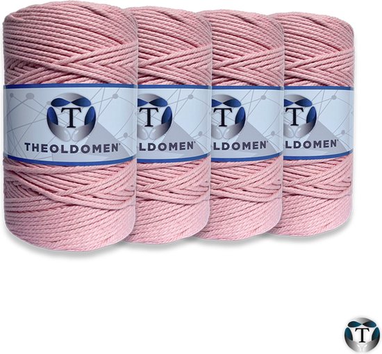 Macramé Koord | Bundelkorting | 800 meter | Nude Roze | 100% Katoen ...