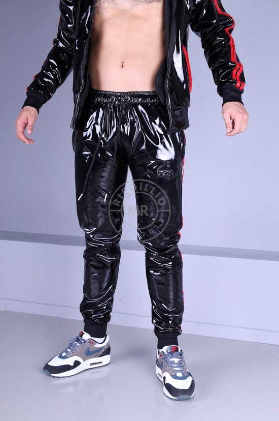 PVC Tracksuit Broek met Rode Strepen | bol