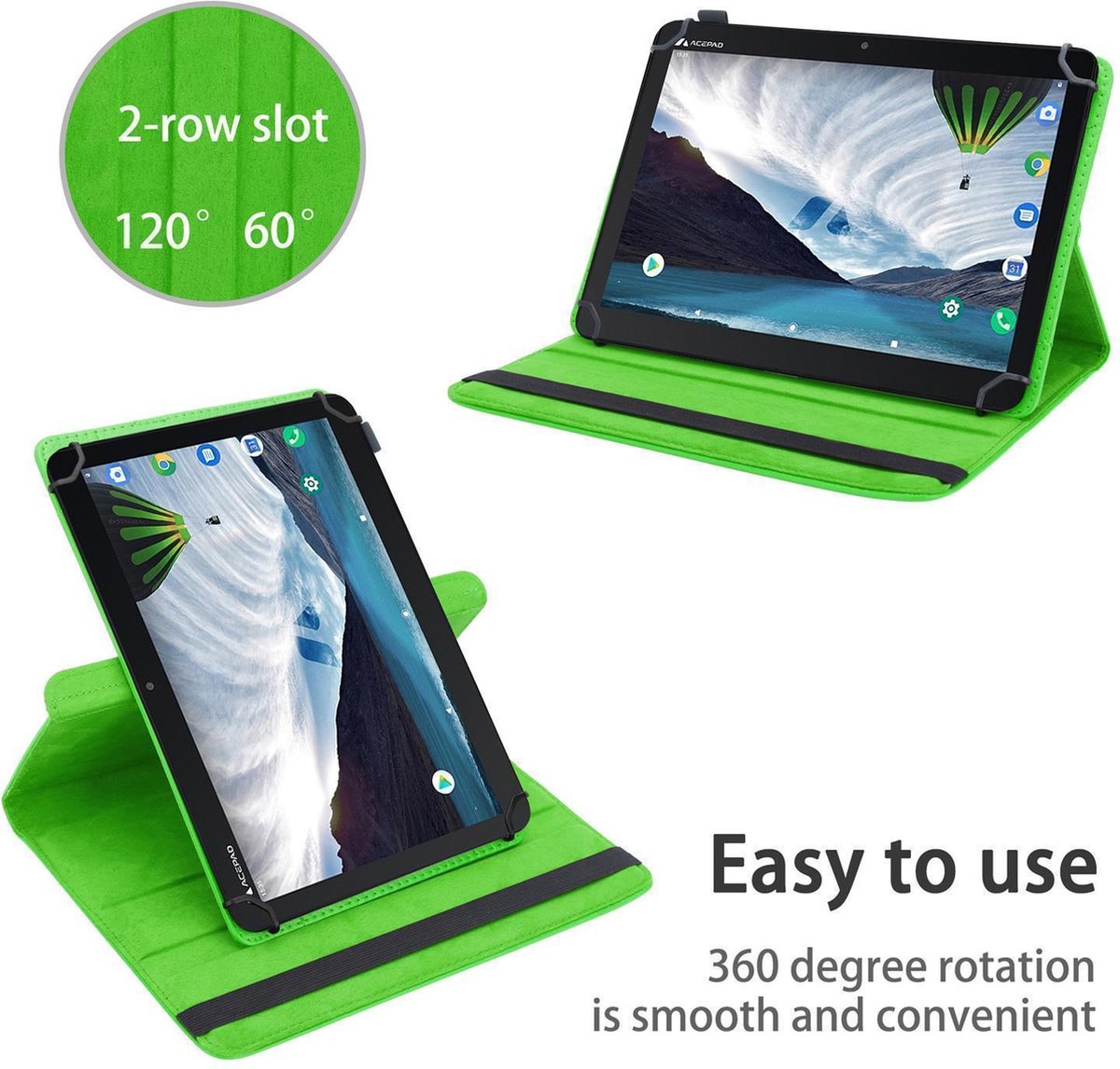 Housse de tablette Cadorabo pour Alcatel Smart Tab (7 Zoll) en VERT ...