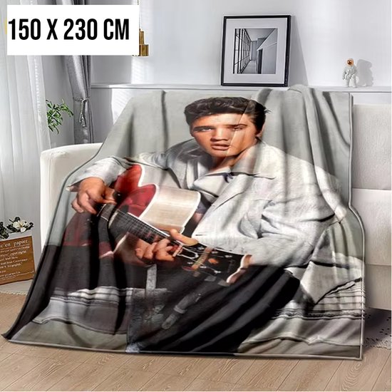 Allernieuwste.nl® Elvis Presley Flanel Fleece Plaid Deken ...