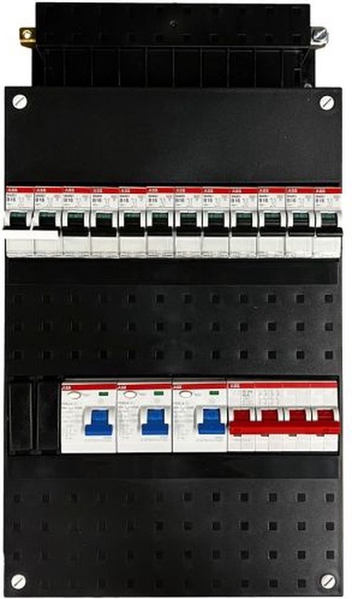 ABB groepenkast 10 groepen, 3 aardlekschakelaars, 1 fornuisgroep, 1 ...