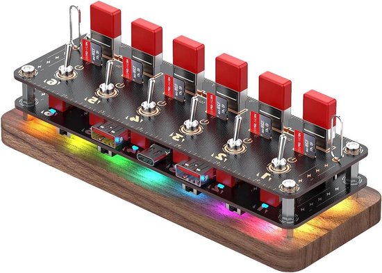 6-Port USB3.2 10Gbps Hubs Met RGB Color Lights - Onafhankelijke ...