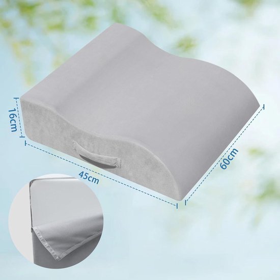 Ergonomisch traagschuim wigkussen en beenkussen - verlicht rug, heup ...
