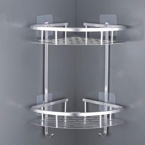 Hoekplank zonder boren - aluminium doucheplank hoek 2 etages ...