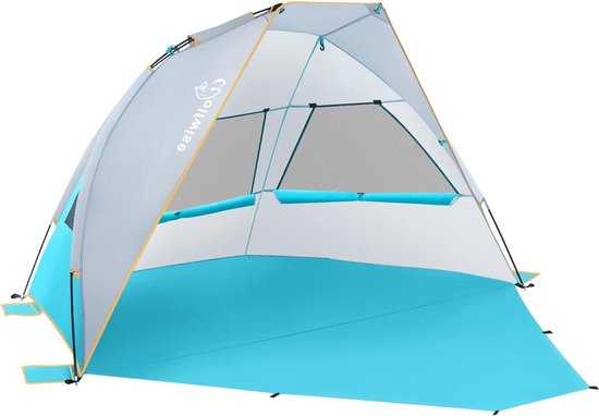 Strandtent Draagbare Strandtent voor 3 Personen - UPF 50+ Zonnescherm ...