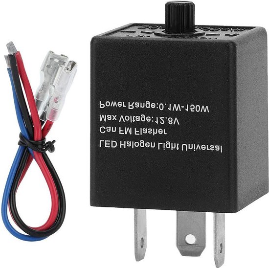 12V 24V 3-PIN Adjustable LED Indicator Relay Turn Signal Blinker For ...
