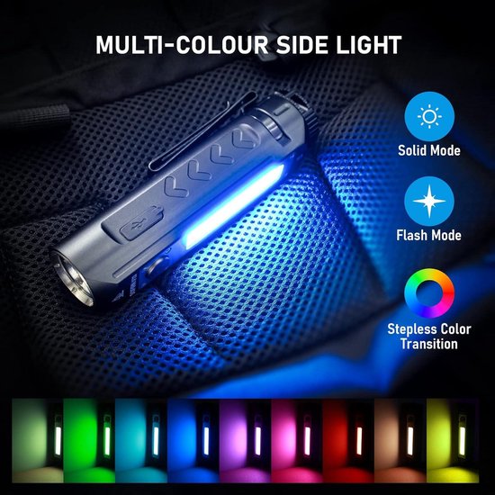 Zeer krachtige oplaadbare IF23 Led-zaklamp met type C - 4000 lumen ...