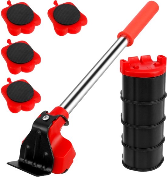 Meubellifter - Rood - 5-delige Set - Eenvoudig Verplaatsen van Meubels ...