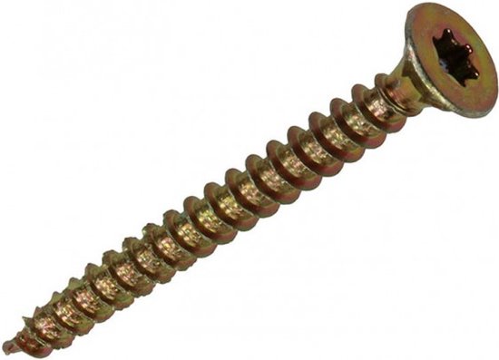 Houtschroef. 3.5 x 35mm. lang. verzinkt. platkop. torx. 200 stuks ...