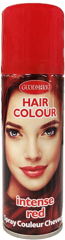 Haarspray of haarverf - kleur rood - verkleed accessoires - 125 ml ...