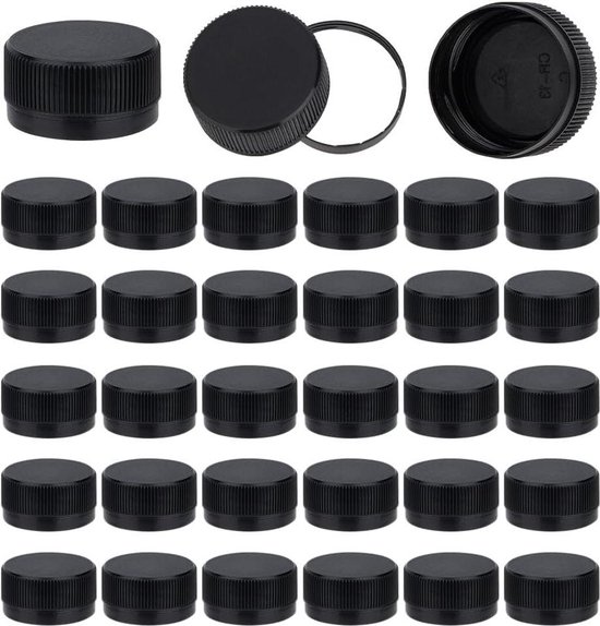 Plastic flessendoppen - zwart - 50 stuks - 295 mm binnendiameter ...