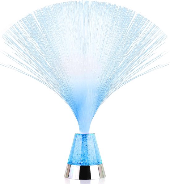 Glasvezel ijskristallen lamp 13,5 inch - Blauw - Perfect voor elke ...