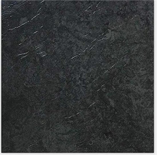 Zelfklevende Vinyl Vloertegels - Pack van 20 - Donker Leisteen Grijs | bol