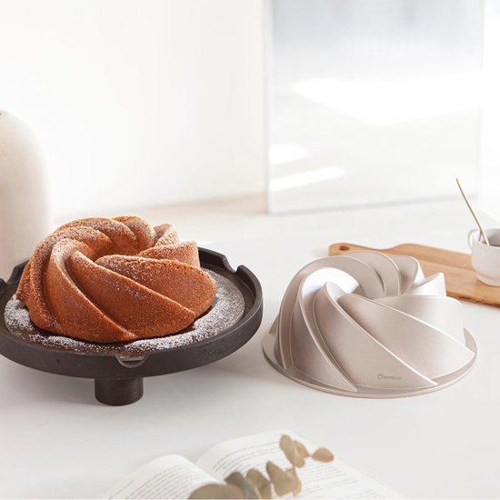 Taartvorm met Anti-aanbaklaag - Duurzaam Gegoten Aluminium, 24 cm, 2 ...