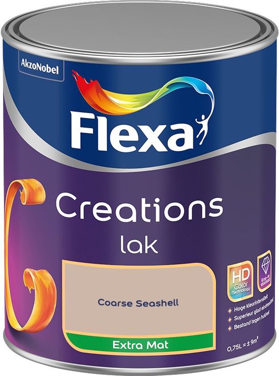 Flexa - Creations Lak Extra Mat - Coarse Seashell - Kleur van het jaar 2025 - Mengverf... | bol