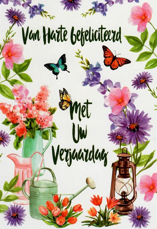 Wenskaart | 10 stuks | Van harte gefeliciteerd met uw verjaardag | bol