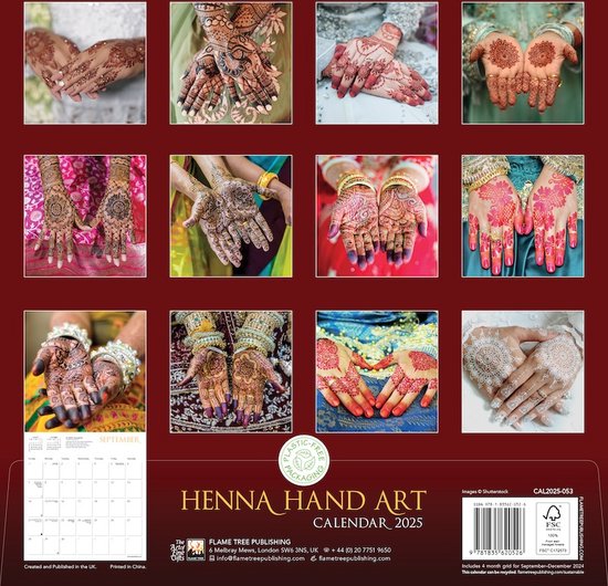 Henna Hand Art Kalender 2025 | bol