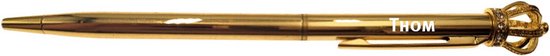 Pen Met Gravering - Kroon - Met Naam - Thom - Goud | bol