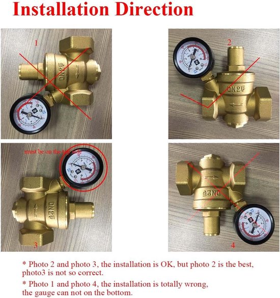 Waterdrukregelaar met manometer - reduceerventiel drukregelaar - aansluiting 1-6 bar -... | bol