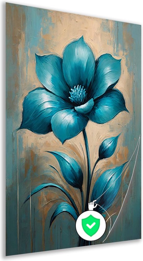 Bloem poster - Natuur poster - Poster Bladeren - Muurdecoratie klassiek ...