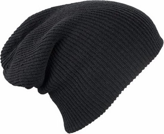 Basic Beanie Muts Dames - Zwart - One Size | bol