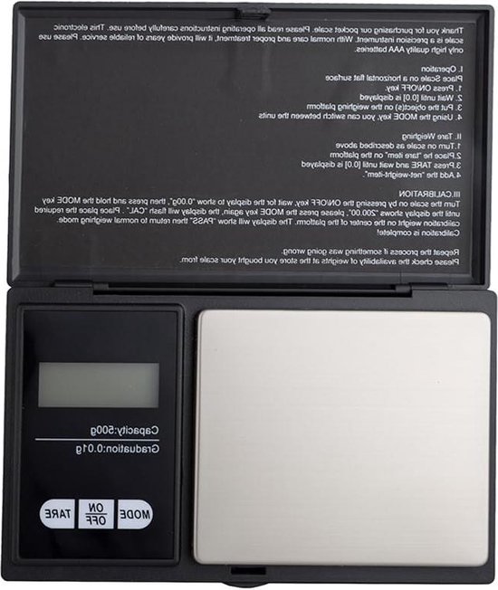 Digitale Keukenweegschaal - Keukenweegschaal Precisie Schaal - Mini 500g/0.01g - Gram... | bol
