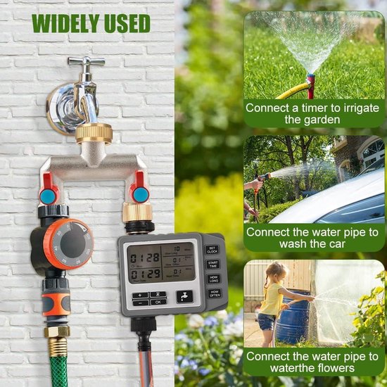 Waterverdeler 3/4 inch messing - tuinslangen verdeler met kogelkraan | bol