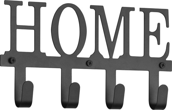 Kapstok - Torna Atik - 4 Haken - Home - Zwart - Metaal | bol