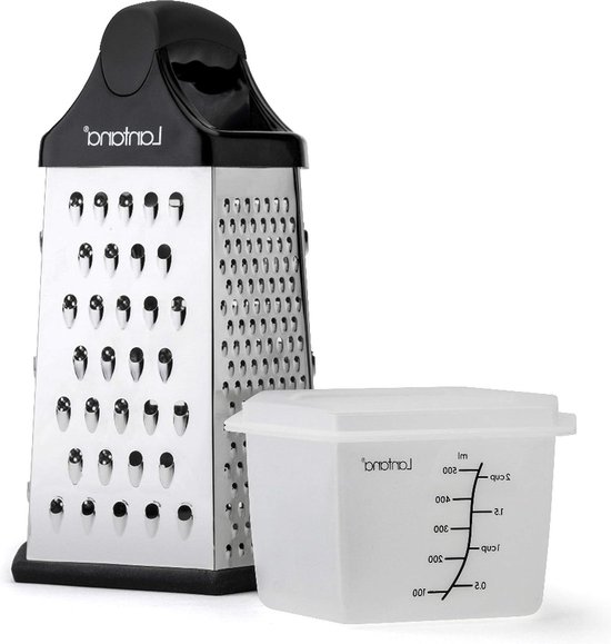 6-zijdige handrasp met opvangbak - rasp met grove middel fijne zeer ...