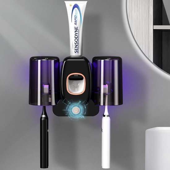 Wandhouder voor tandenborstels met 2 schalen - automatische ...