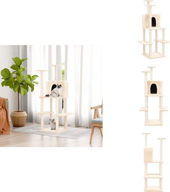 vidaXL Krabpaal - Krabpalen - Kattenpaal - - Kattenmeubel met sisal ...