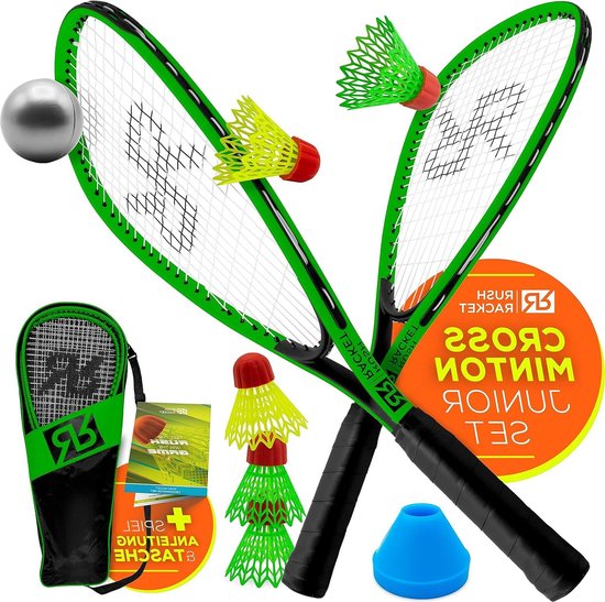 Badminton set Jeugdset voor Crossminton met Rackets en Shuttlecock | bol